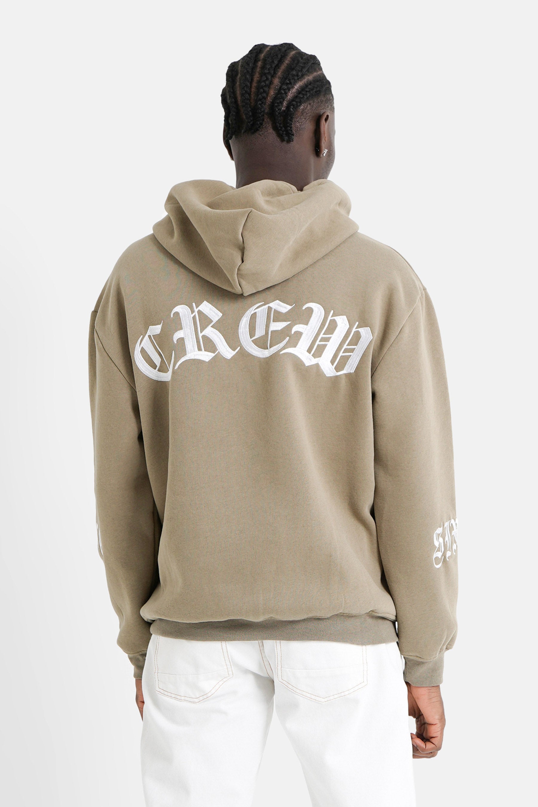 Fleece crew sweatshirt Khaki green – Sixth June