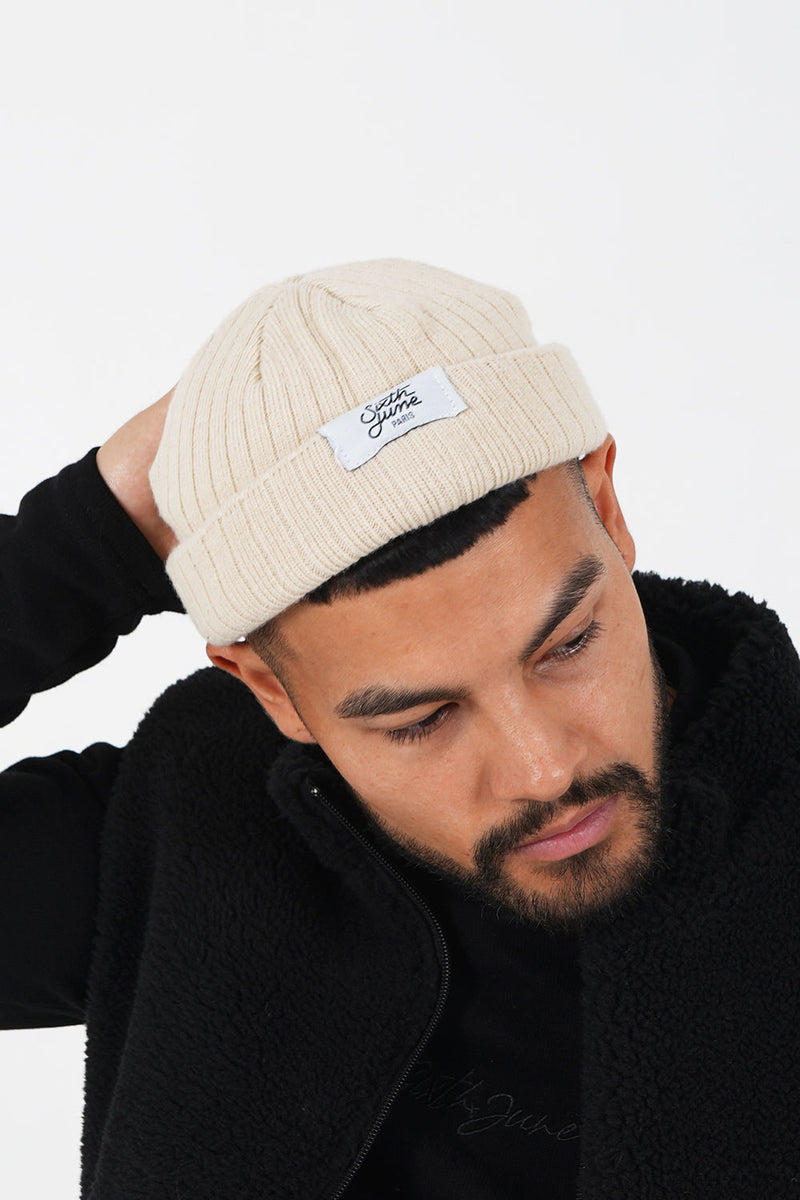 Bonnet fisherman côtelé Beige – Sixth June