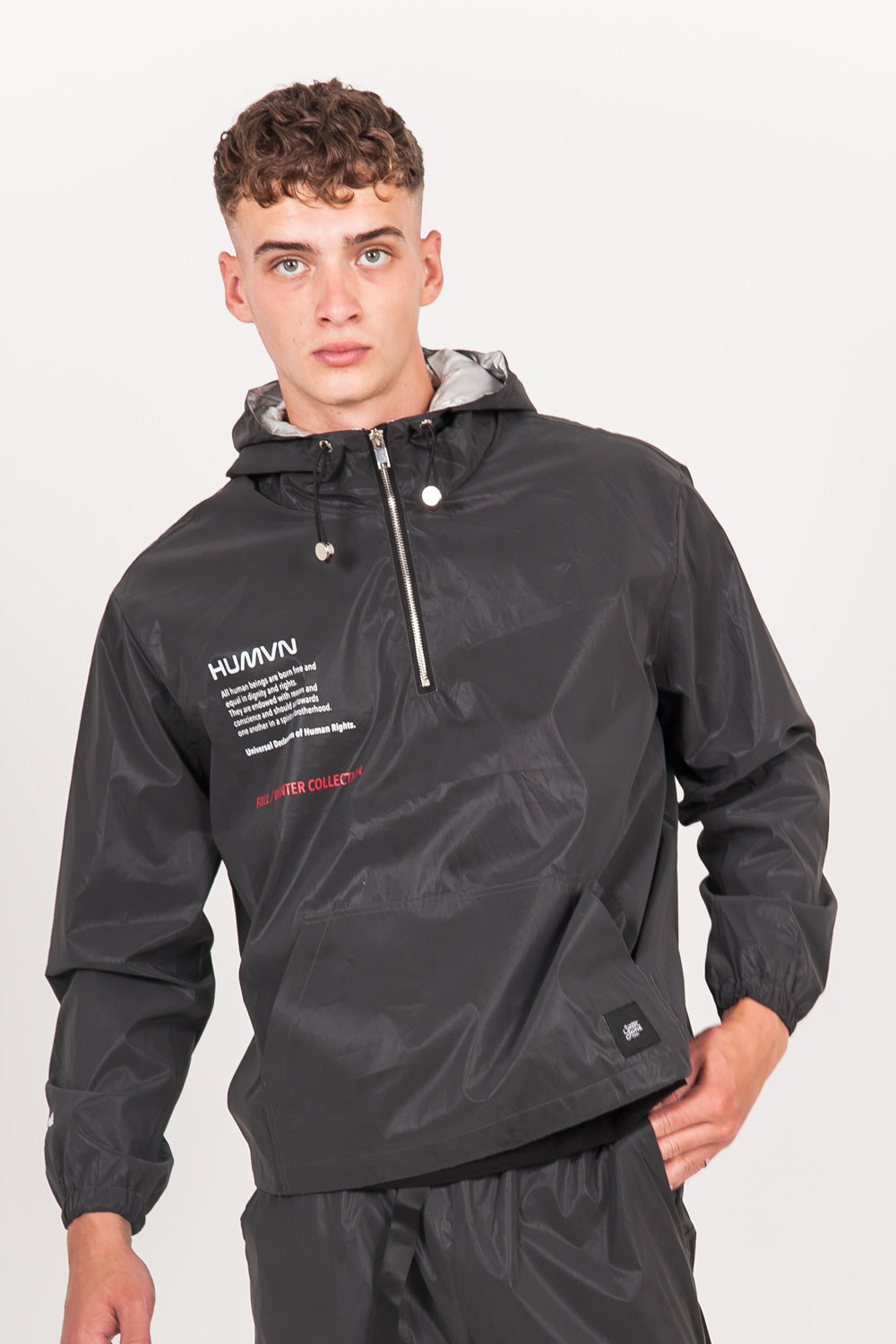 Human Reflective Windbreaker Black – Sixth June