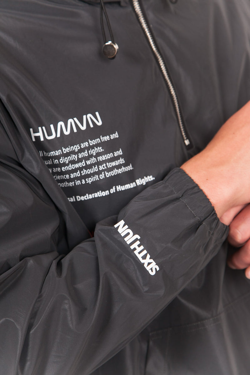 Human Reflective Windbreaker Black – Sixth June