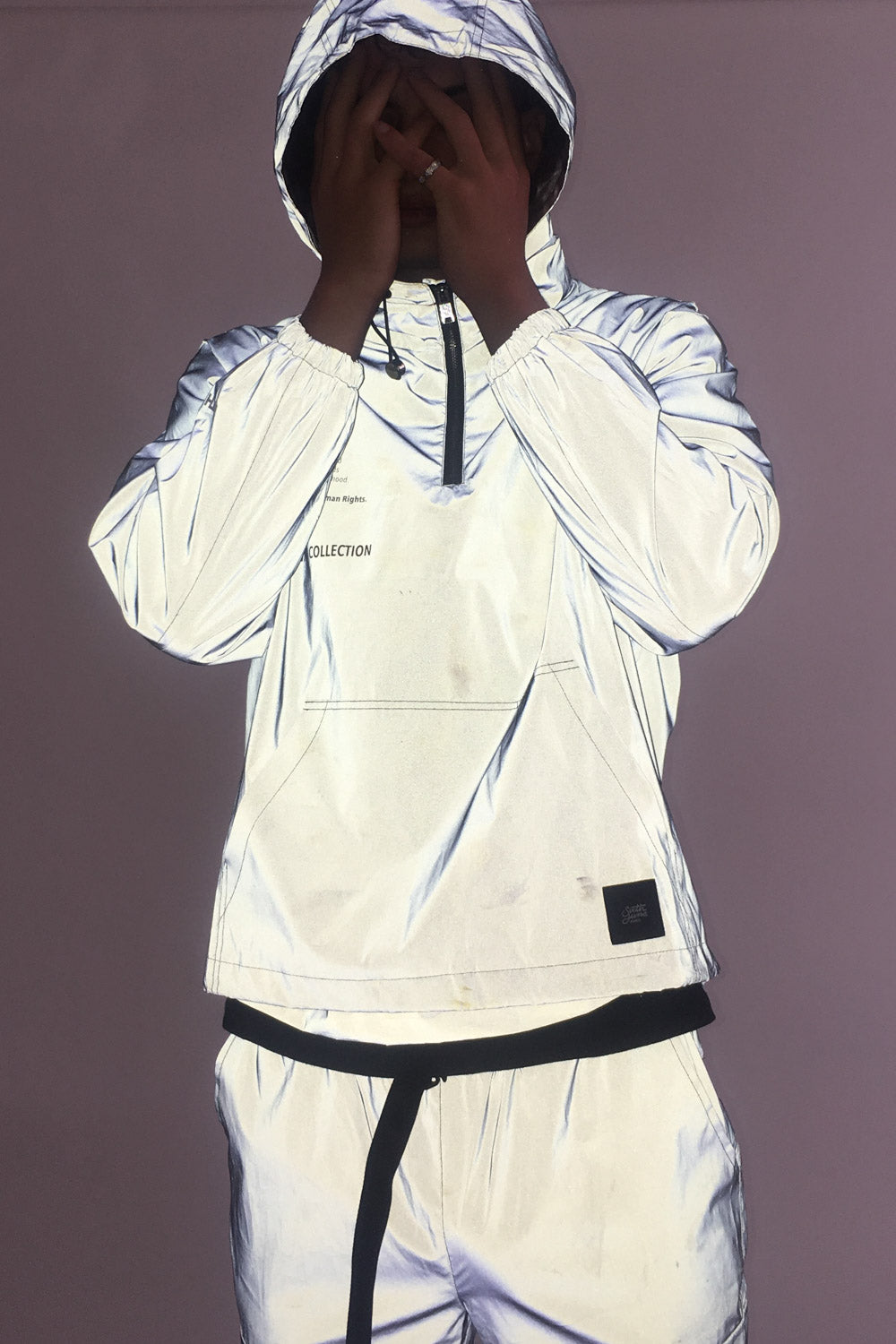 Human Reflective Windbreaker Black – Sixth June