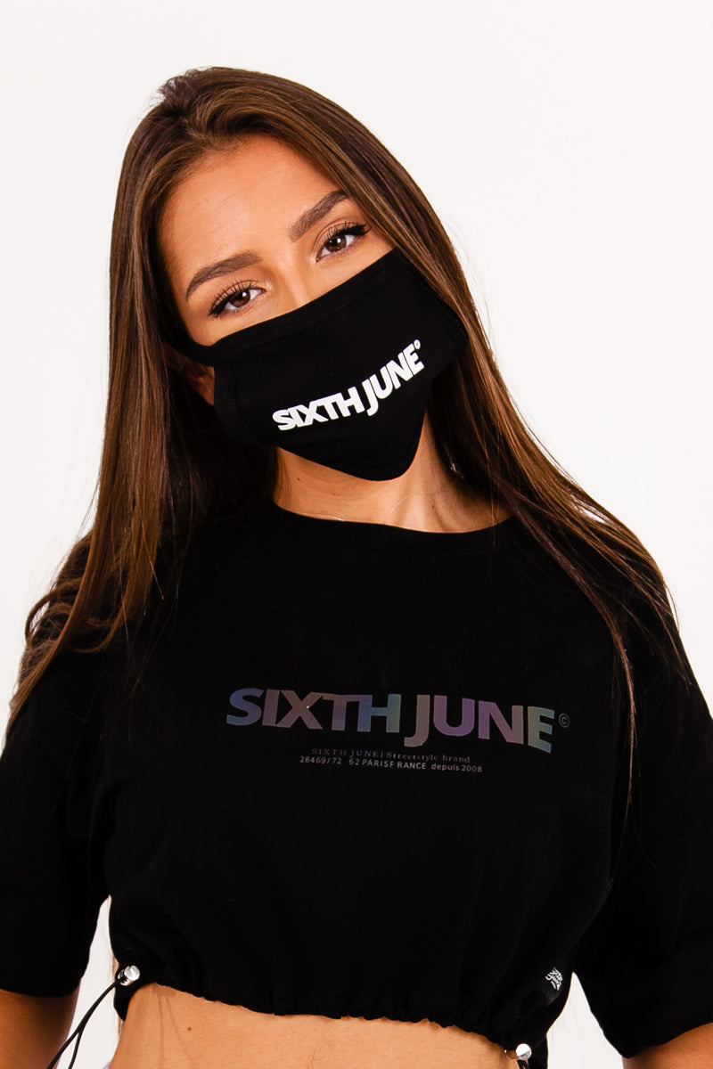 Logo brand mask black – Sixth June