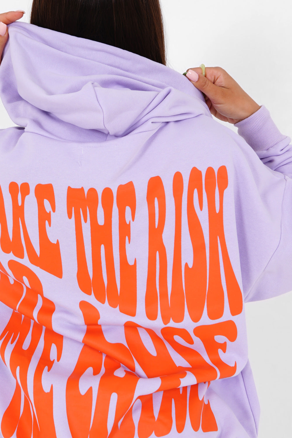 Take the risk hoodie Violet – Sixth June